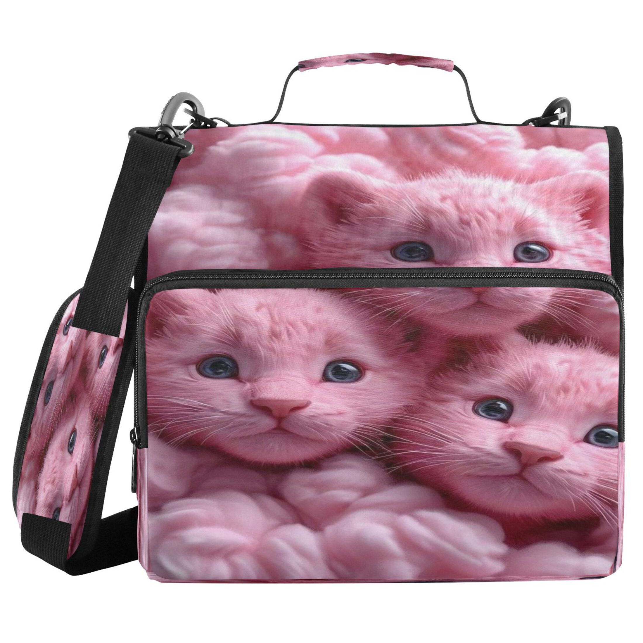 DIXRUYEE Zipper Binder trapper keeper Documents Organized Design Kitten ...
