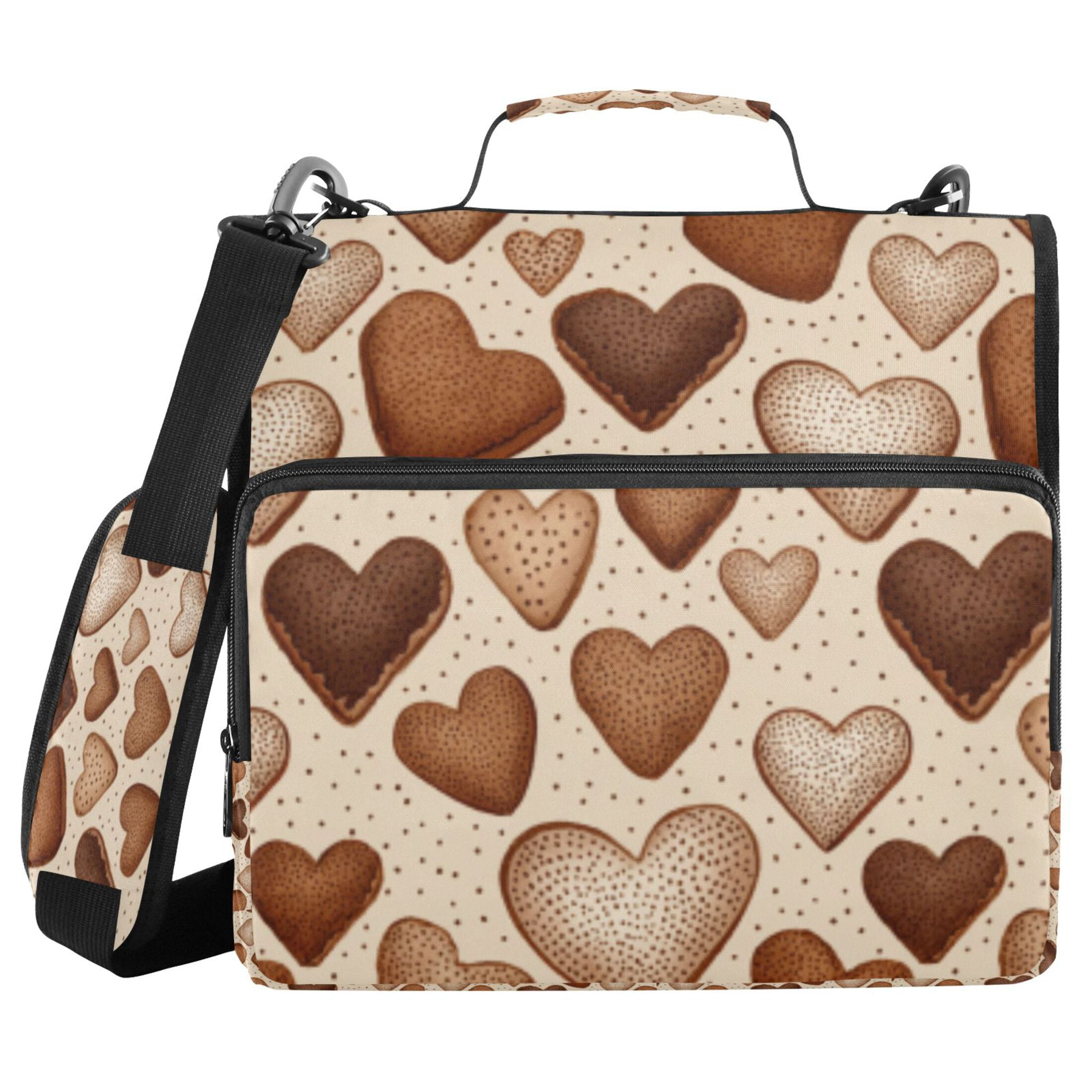 DIXRUYEE Zipper Binder trapper keeper Documents Organized Heart ...