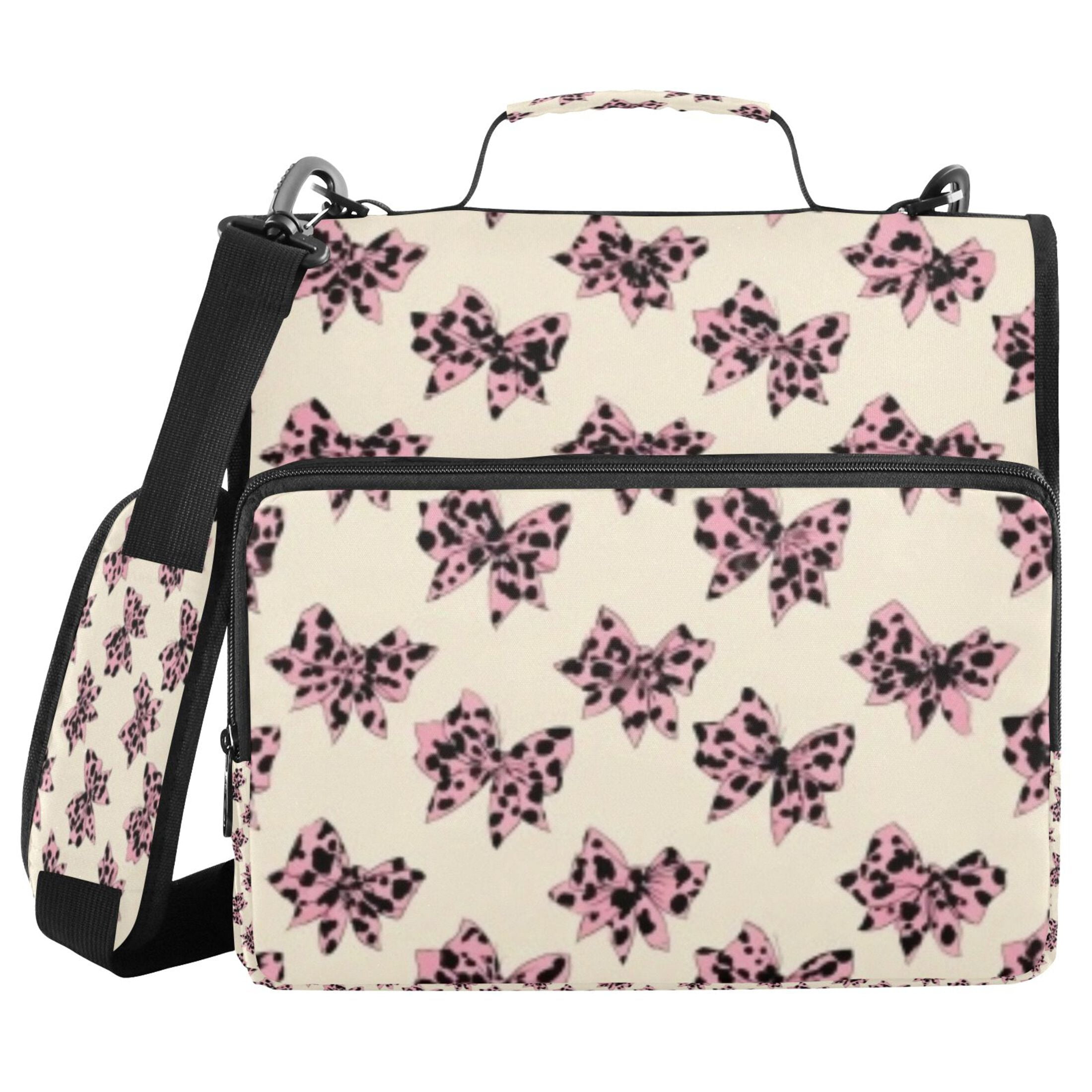 DIXRUYEE Zipper Binder trapper keeper Documents Organized Leopard ...