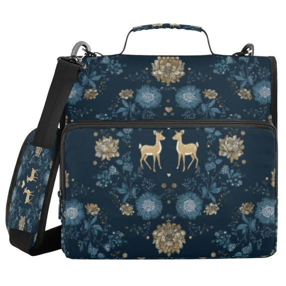 DIXRUYEE Zipper Binder trapper keeper Documents Organized Mini Deer ...
