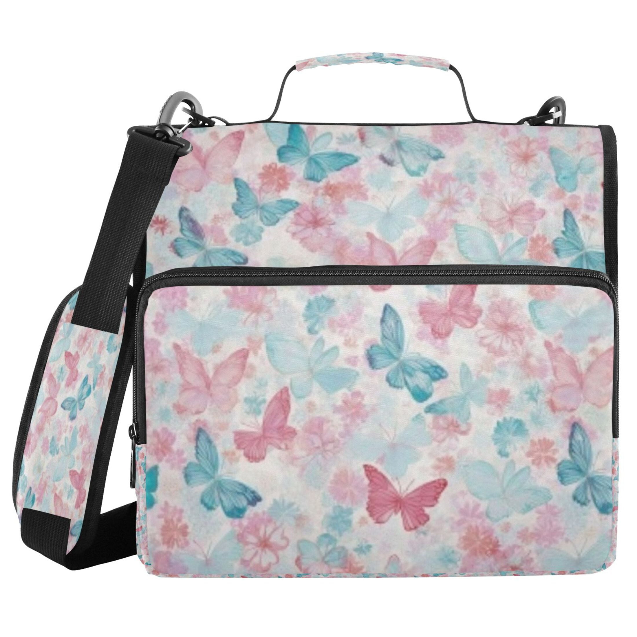 DIXRUYEE Zipper Binder trapper keeper Documents Organized Pastel ...