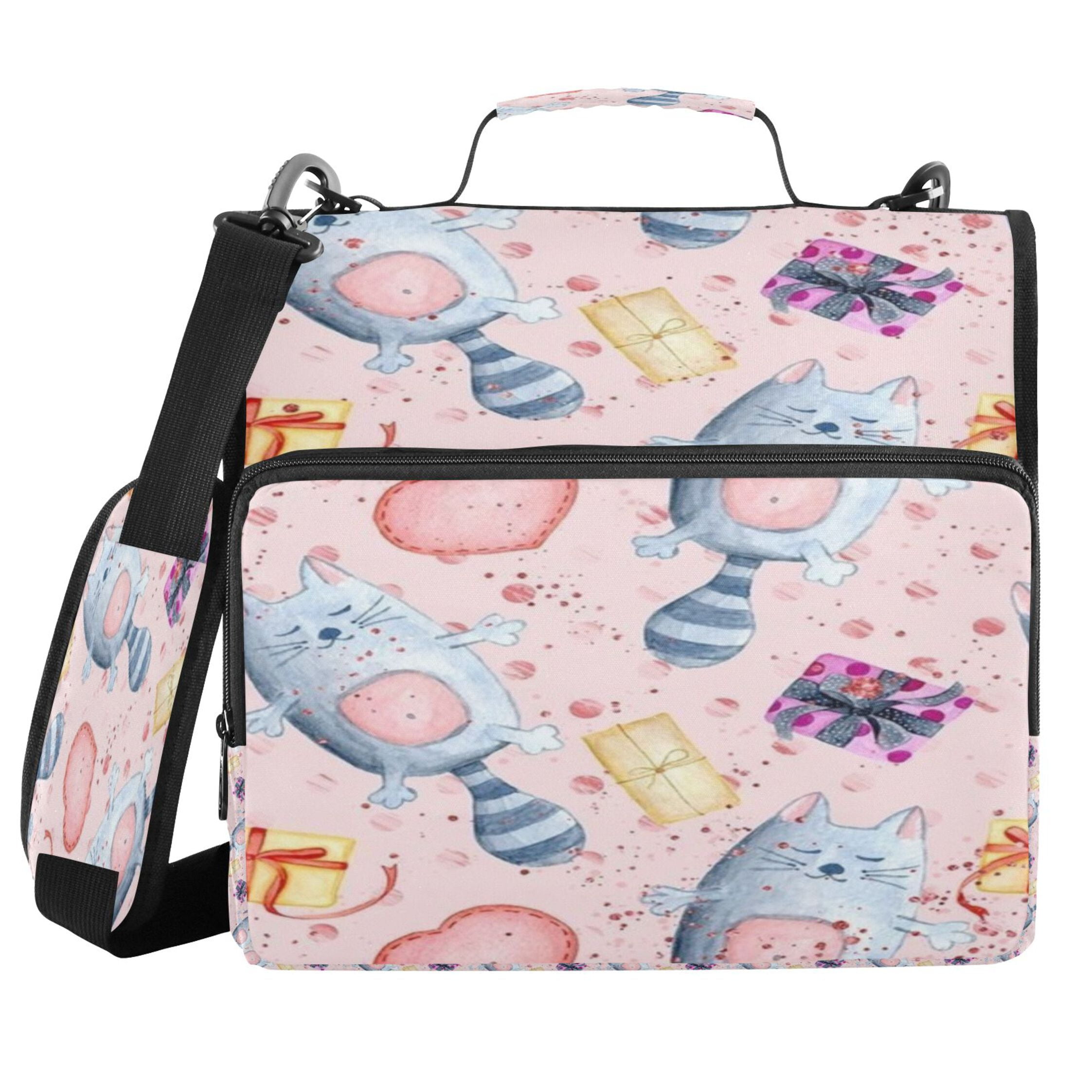 DIXRUYEE Zipper Binder trapper keeper Documents Organized Pastel Cat ...