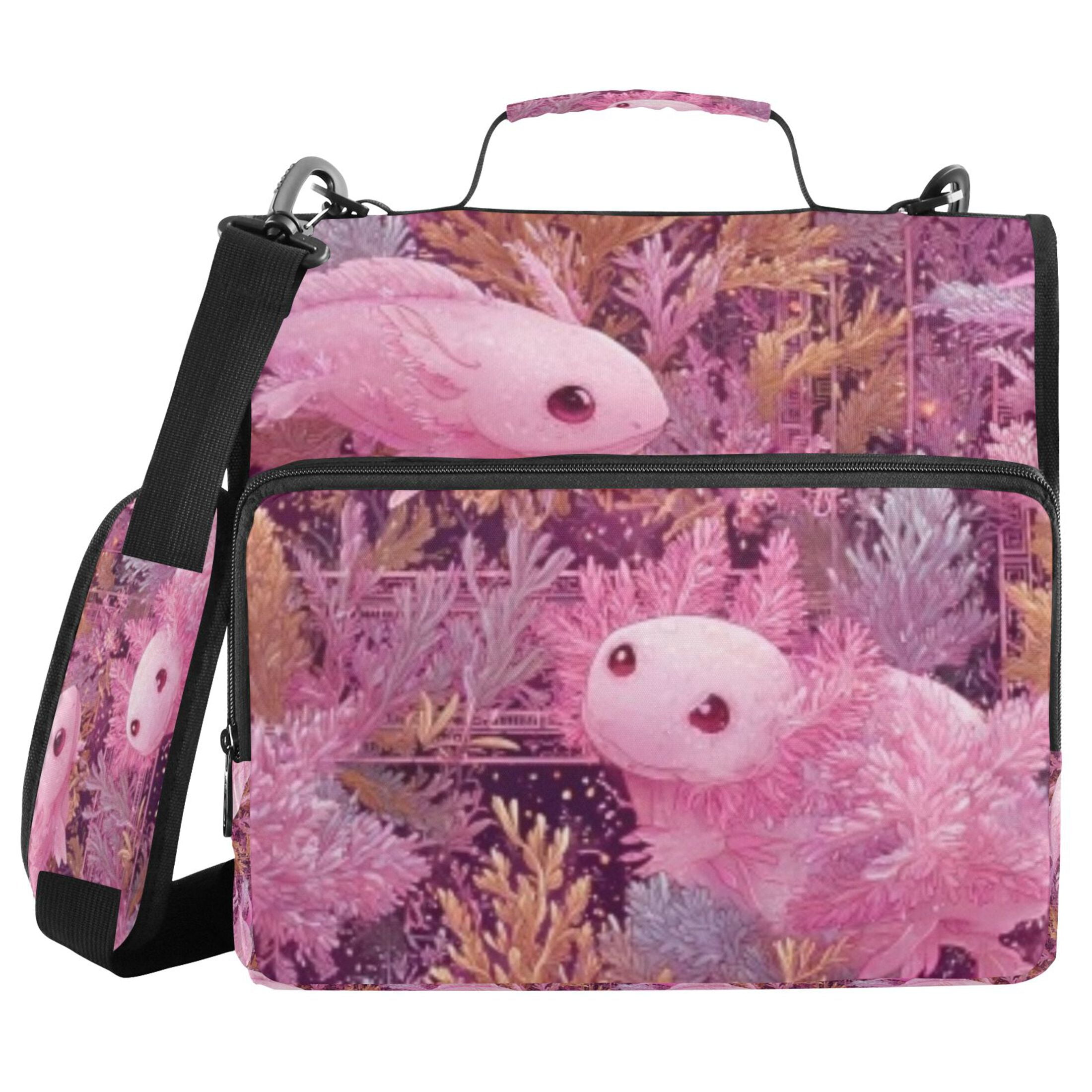 DIXRUYEE Zipper Binder trapper keeper Documents Organized Pink Fish ...