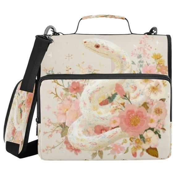 DIXRUYEE Zipper Binder trapper keeper Documents Organized Pink Serpent ...