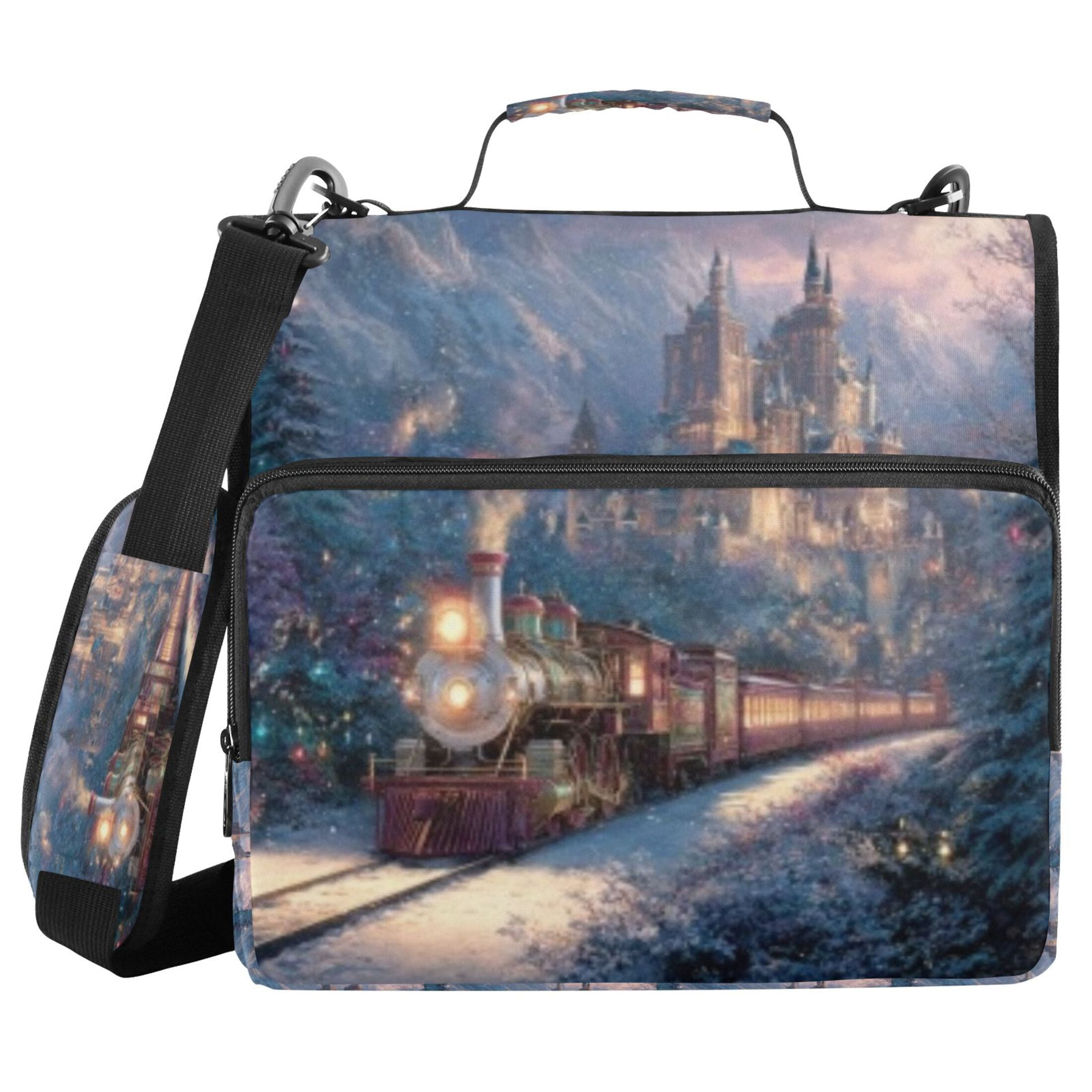 DIXRUYEE Zipper Binder trapper keeper Documents Organized Snowy Castle ...