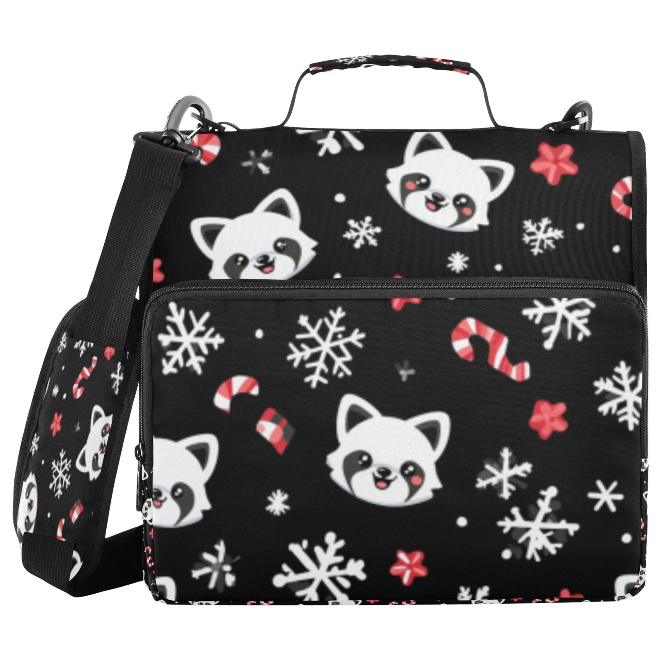 DIXRUYEE Zipper Binder trapper keeper Documents Organized Snowy Kitty ...