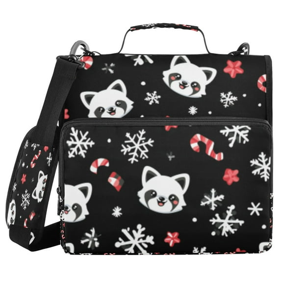 DIXRUYEE Zipper Binder trapper keeper Documents Organized Snowy Kitty ...