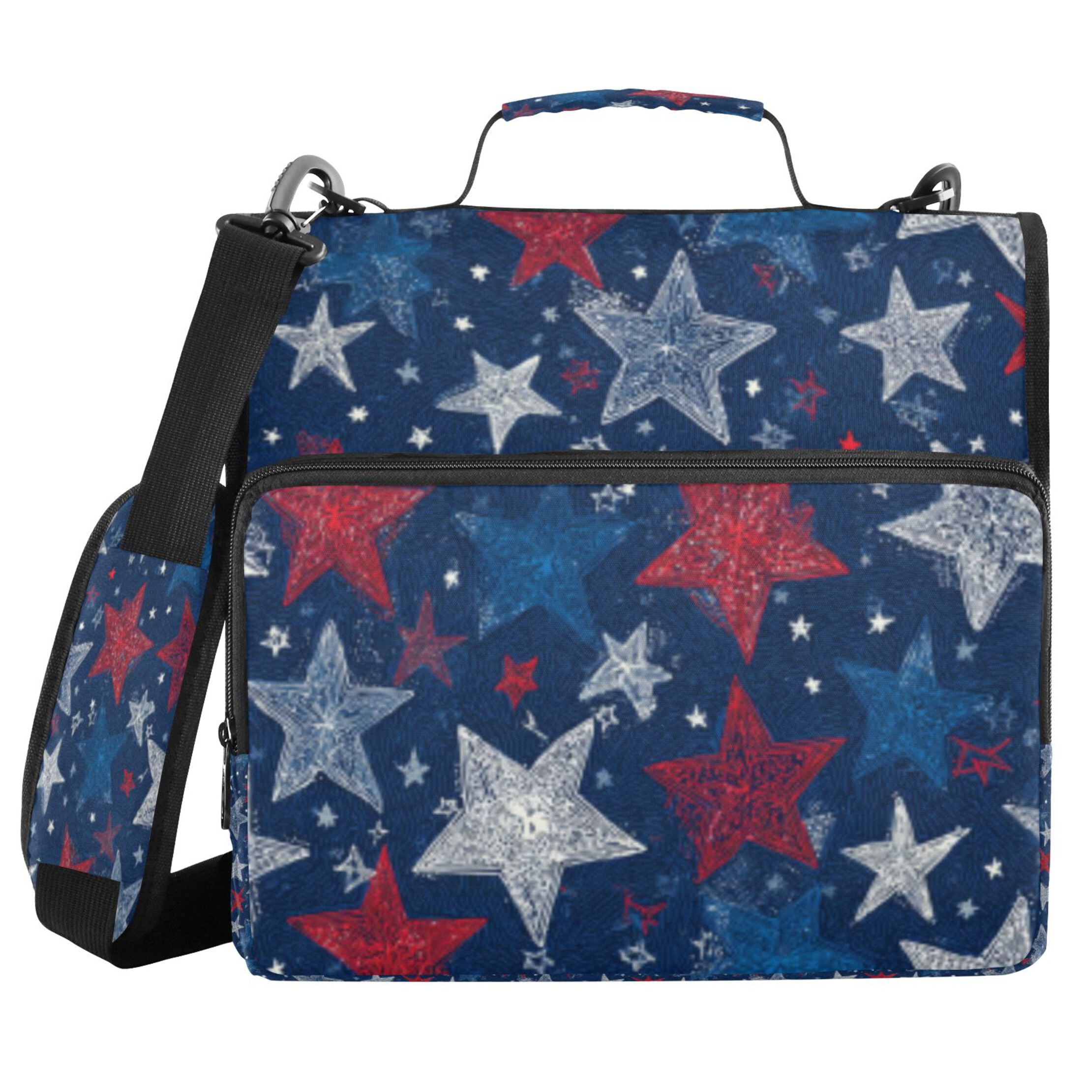 DIXRUYEE Zipper Binder trapper keeper Documents Organized Star ...