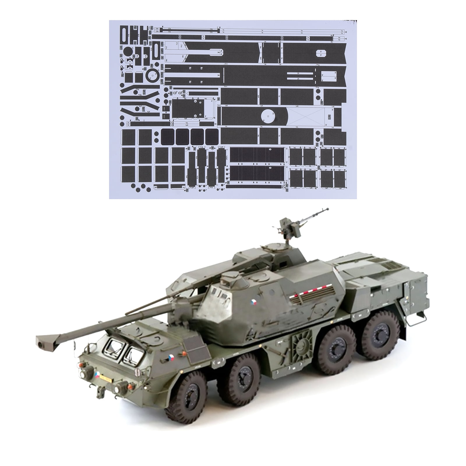 DIY 1/35 Scale Czechoslovakia SpGH Cannon Self-propelled Howitzer Paper ...