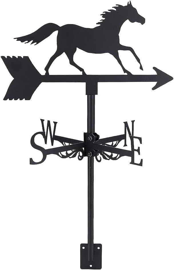 DIY 1 PCS Weathercock Galloping Horse Ornament Wind Vane Weathervanes ...