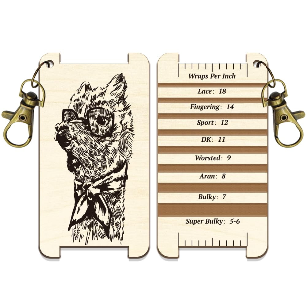 DIY 1 Pc Glasses Alpaca Spinning Control Card Animal Yarn WPI Guide ...
