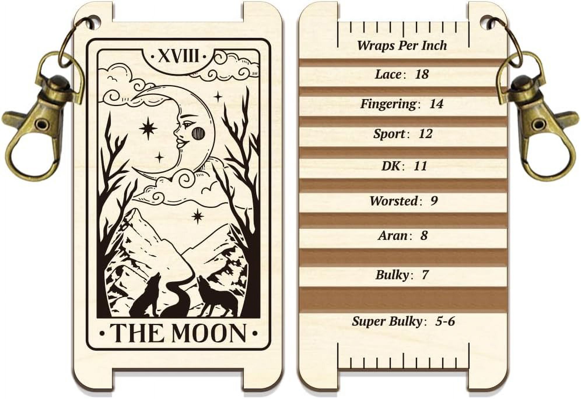 DIY 1 Pc Moon Tarot Spinning Control Card Divination Theme Yarn WPI ...