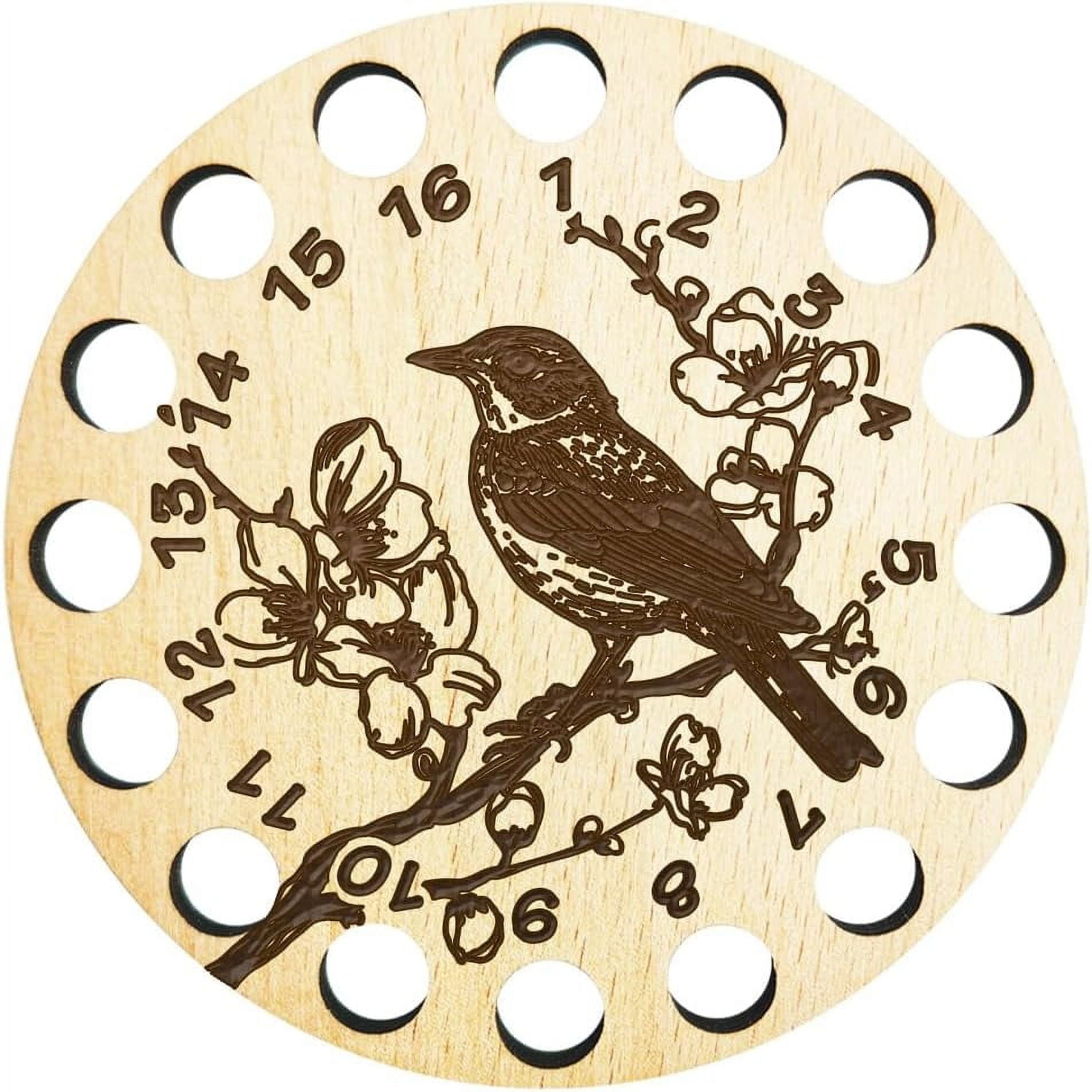 DIY 1 Pc Wooden Embroidery Floss Organizer Bird Cherry Flower 16 ...