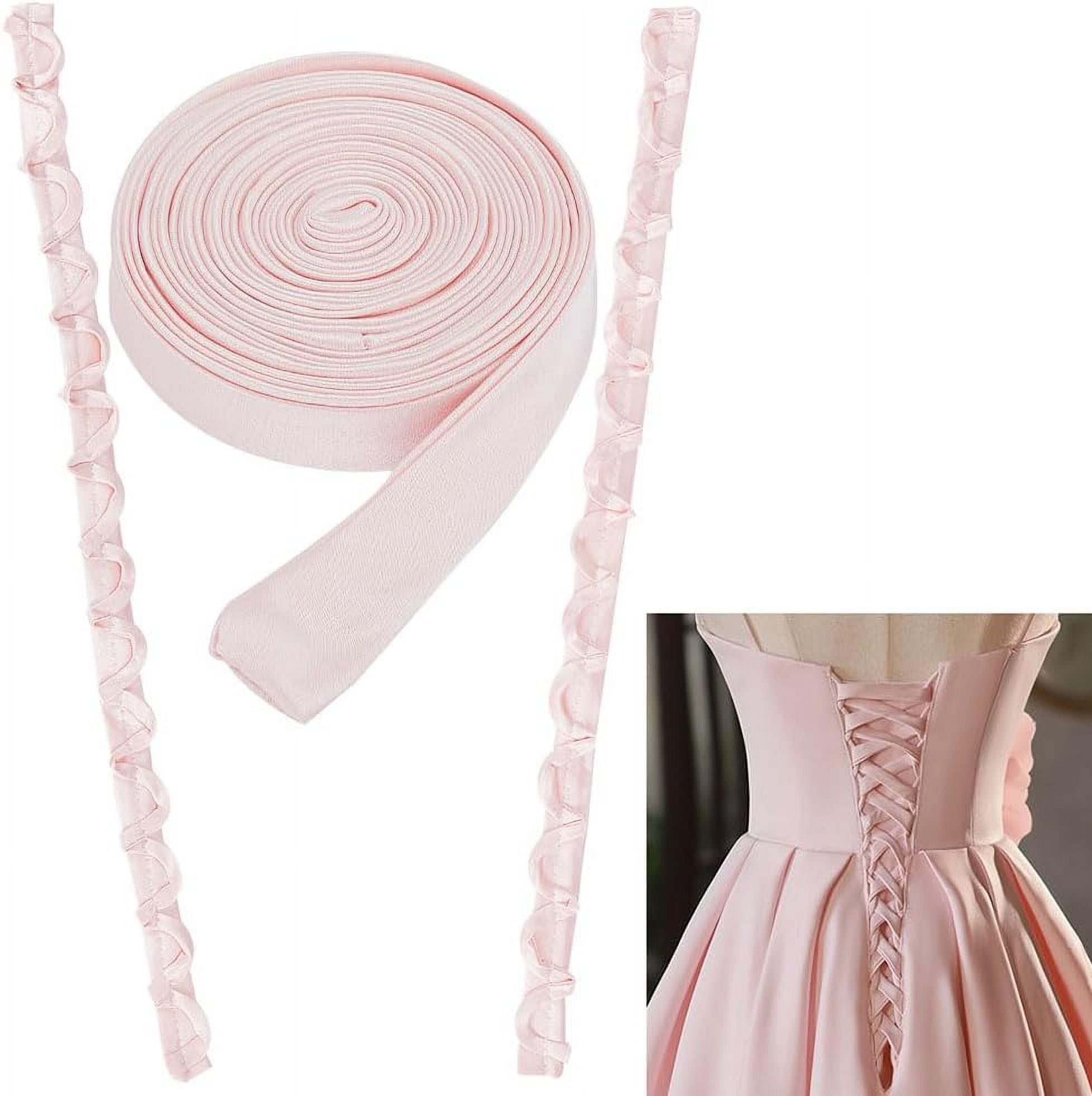 DIY 1 Set Wedding Dress Zipper Replacement Pearl Pink Adjustable DIY ...