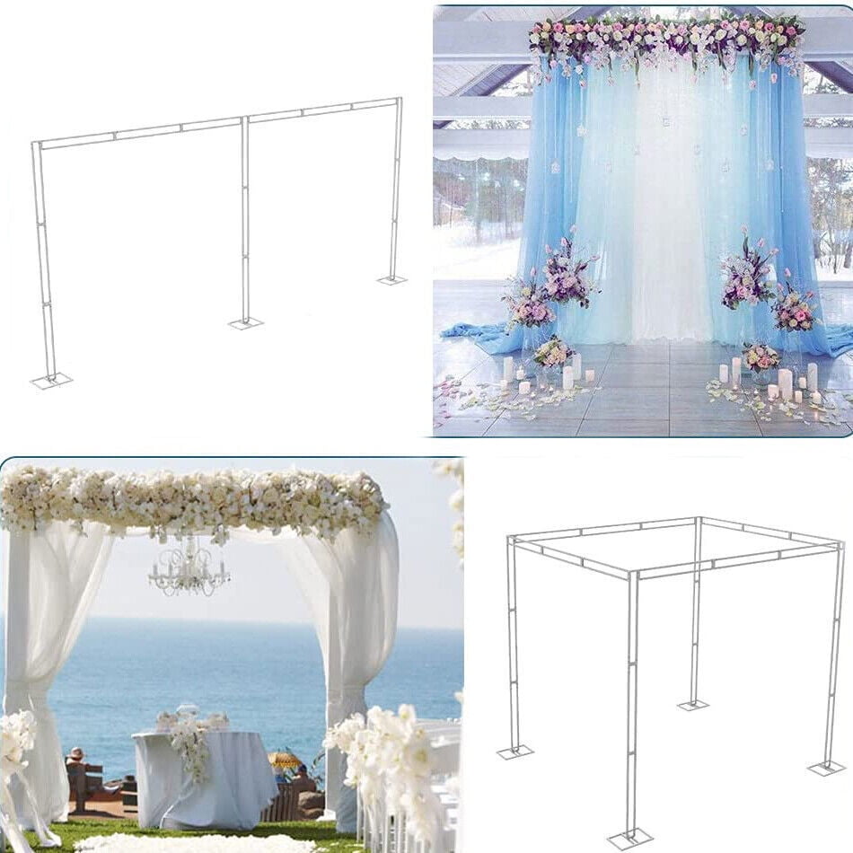DIY 10 x 10 x 10ft Heavy Duty Wedding Backdrop Stand Kit Sturdy 4 Post ...