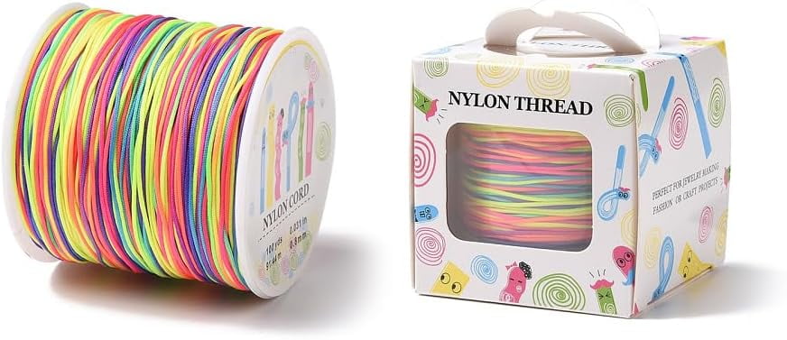 DIY 100 Yards 0.8mm Nylon Beading String Chinese Knotting Cord Nylon ...