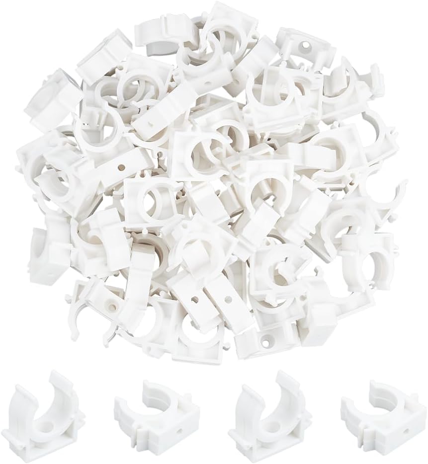 100 pcs Plastic Tubing Clamp U-Shaped Plastic Hose Clamp Fit for 3/4 ...