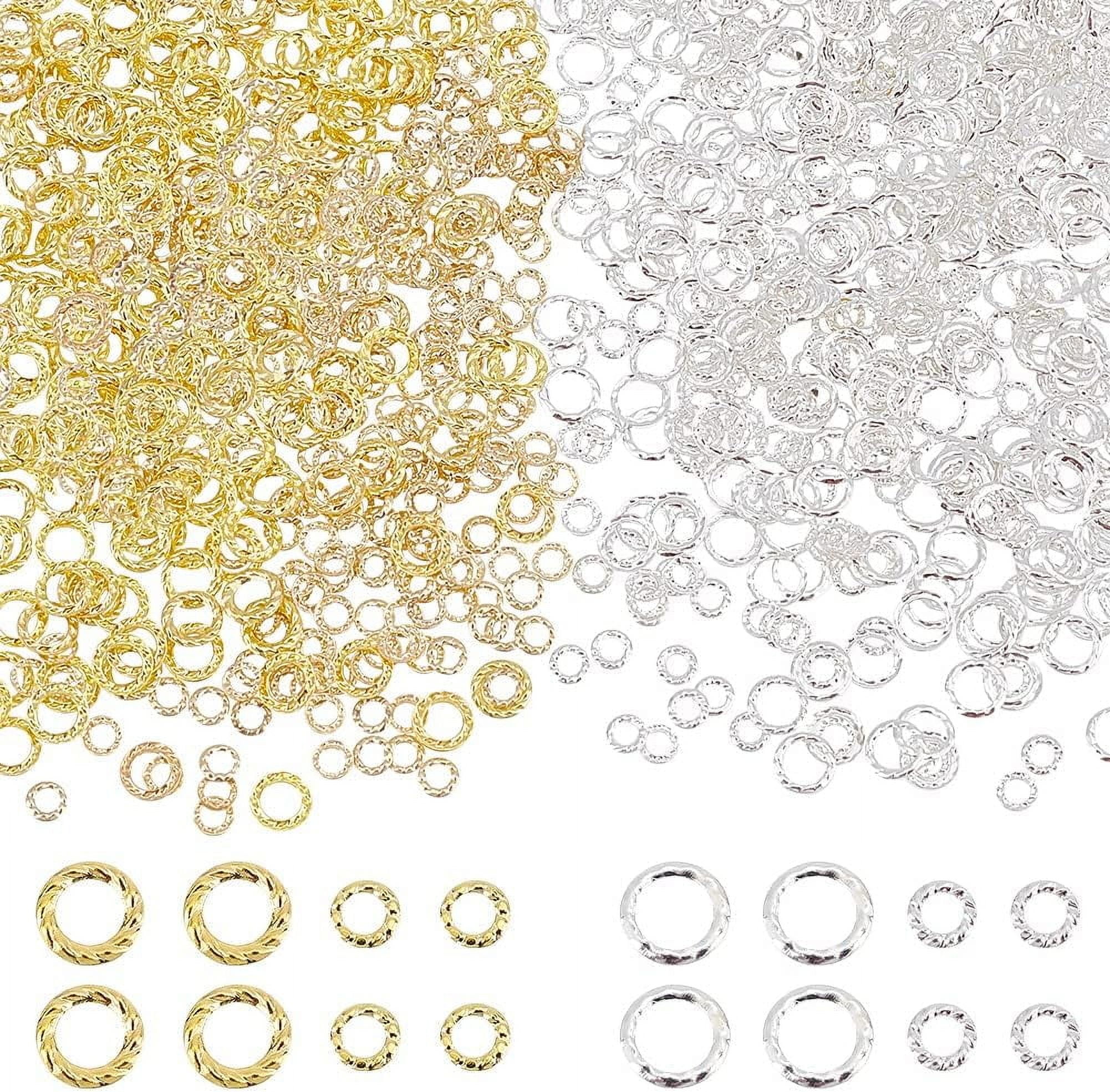 DIY 1000pcs Closed Jump Rings 4.5mm 3mm Metal Ring Cabochons Jewelry ...