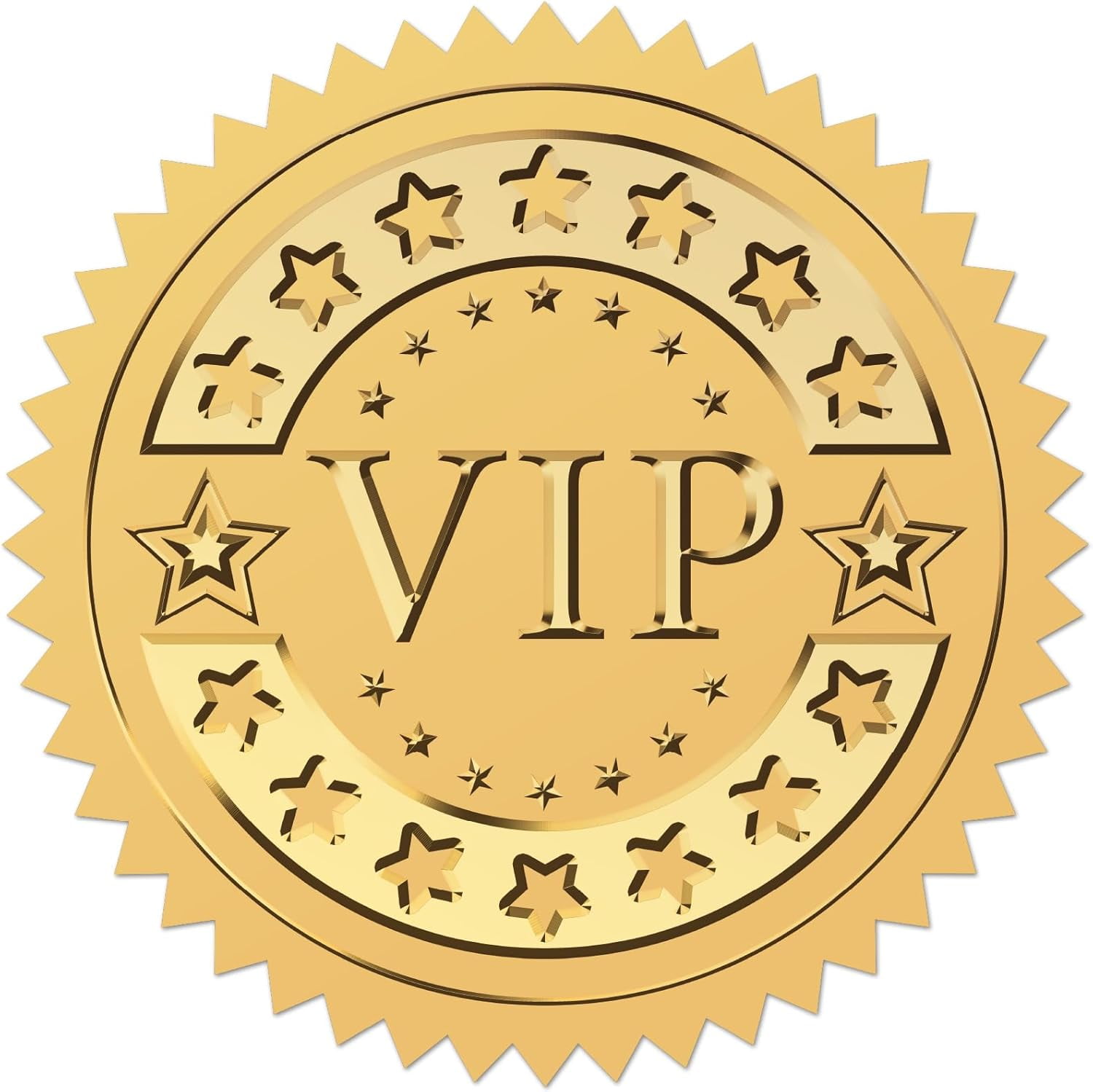 DIY 100Pcs 2" Gold Foil Stickers VIP Envelope Stickers Crown Vintage ...