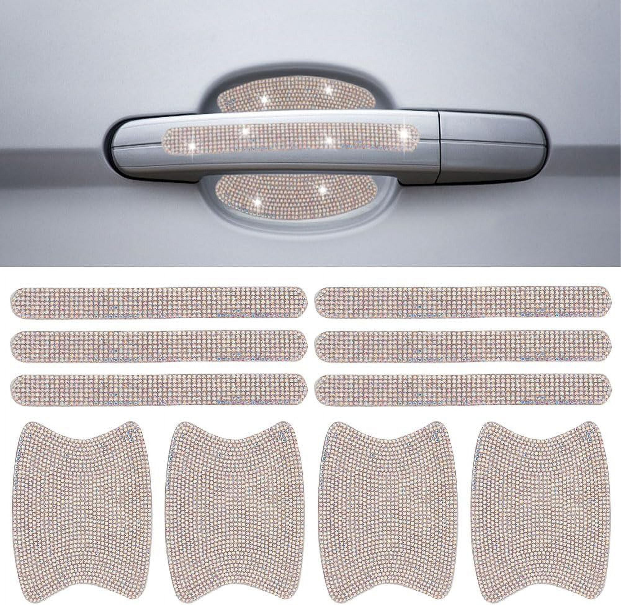 DIY 10Pcs 2 Style Car Door Handle Decals Car Door Handle Sticker Bling ...