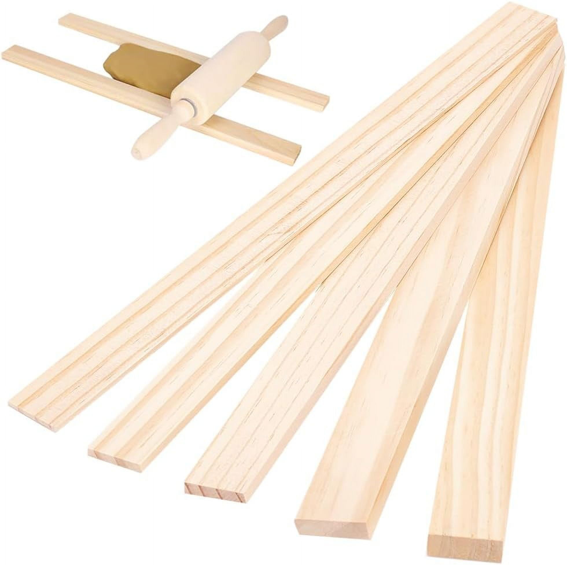 DIY 10Pcs Wood Sheets Pottery Tools 5 Size Rectangle Mud Stick Guide ...