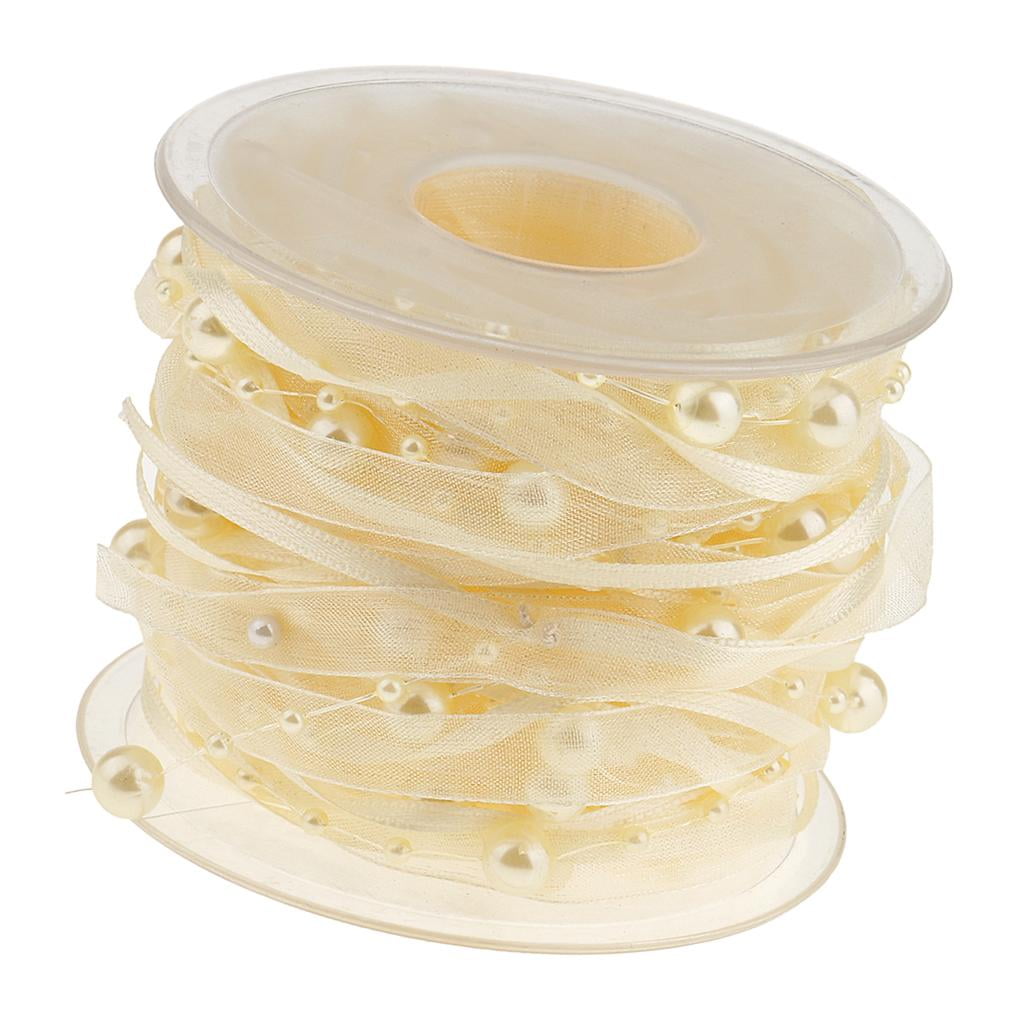 DIY 10m mesh bead ribbon 20mm applique for cream decor - Walmart.com