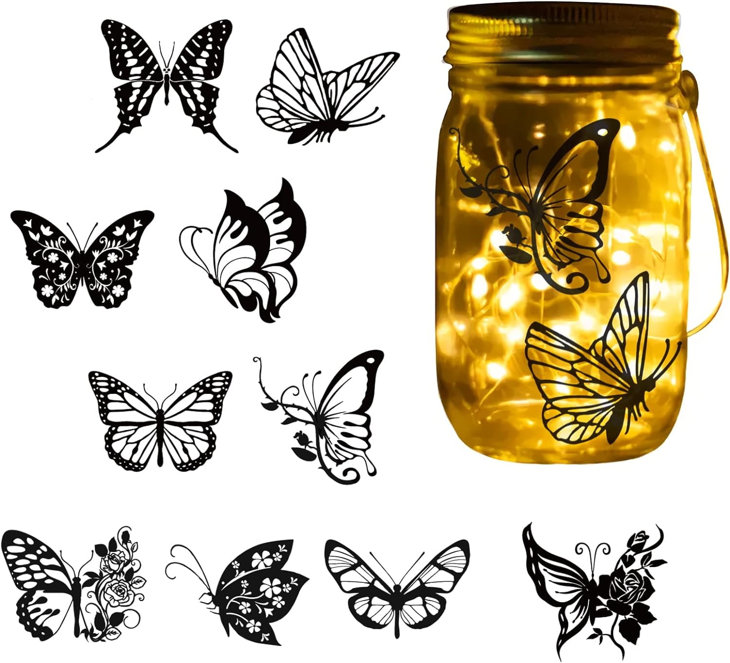 DIY 10pcs Butterfly Laser Cut Silhouettes Butterfly Paper Silhouette ...