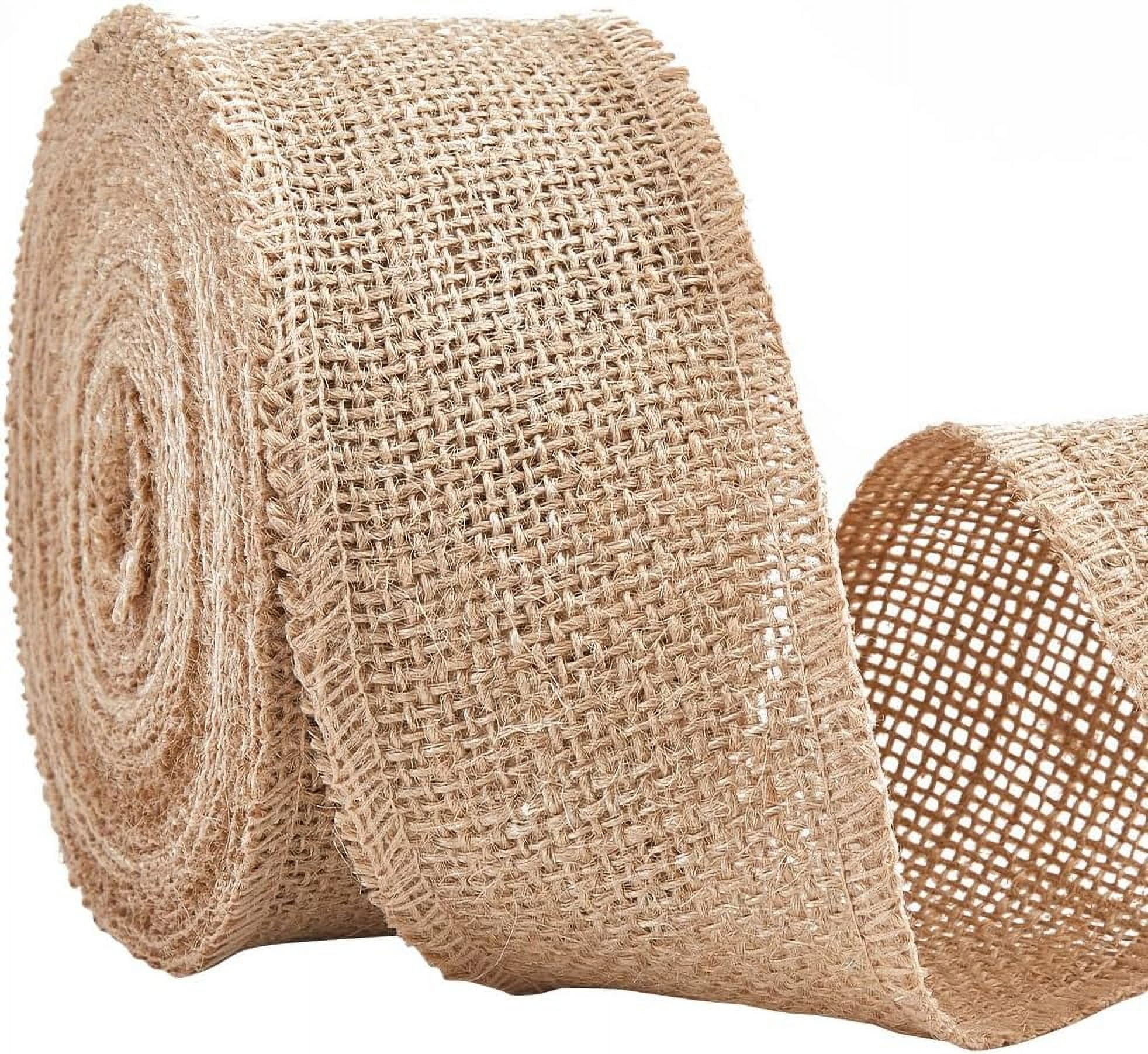 DIY 11 Yards Natural Jute Burlap Ribbon 2-3/8 inch(60mm) Wide Burlap ...