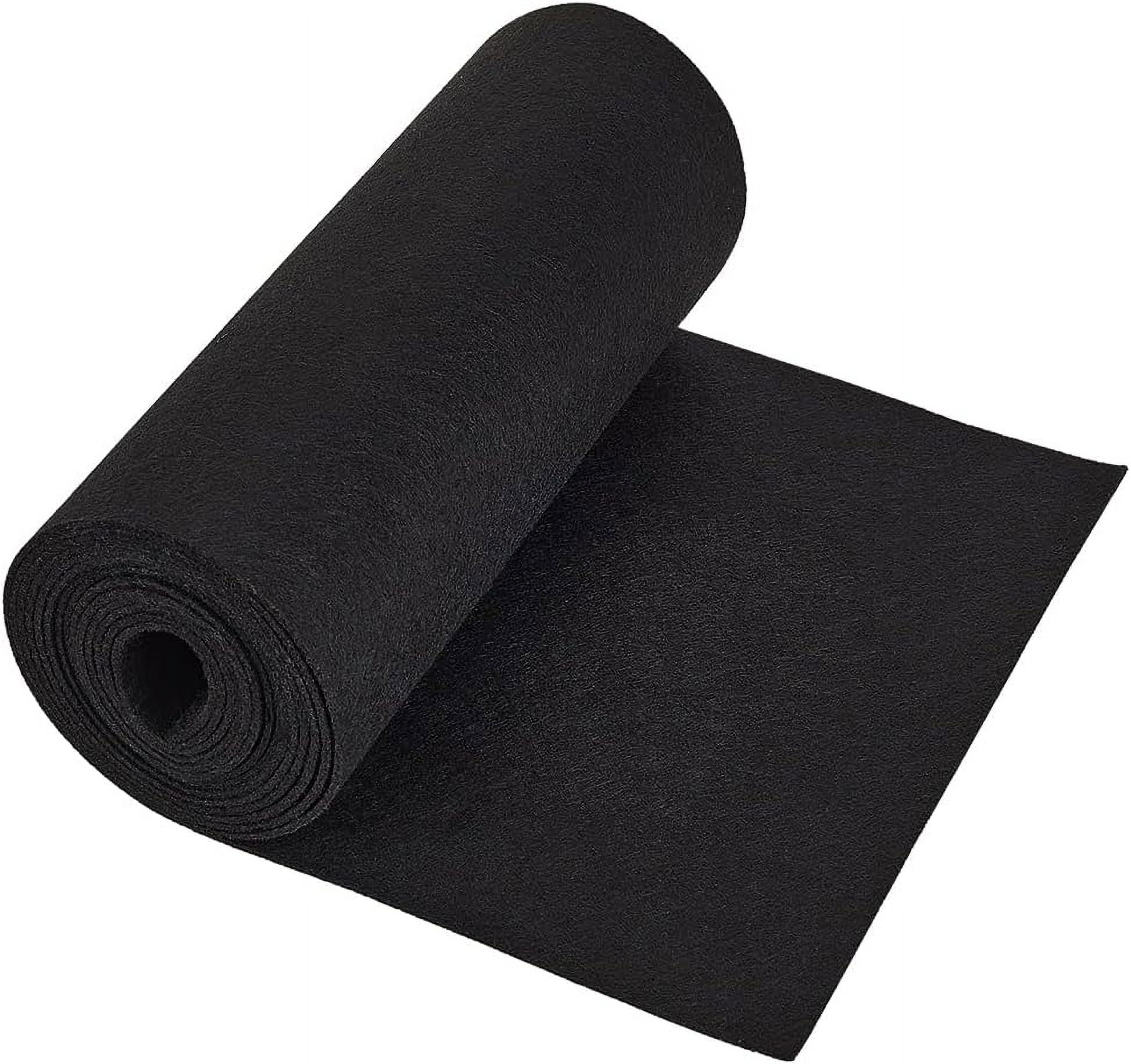 DIY 118x9.4inch Felt Fabric Roll Black Craft Felt Fabric Polyester Felt ...