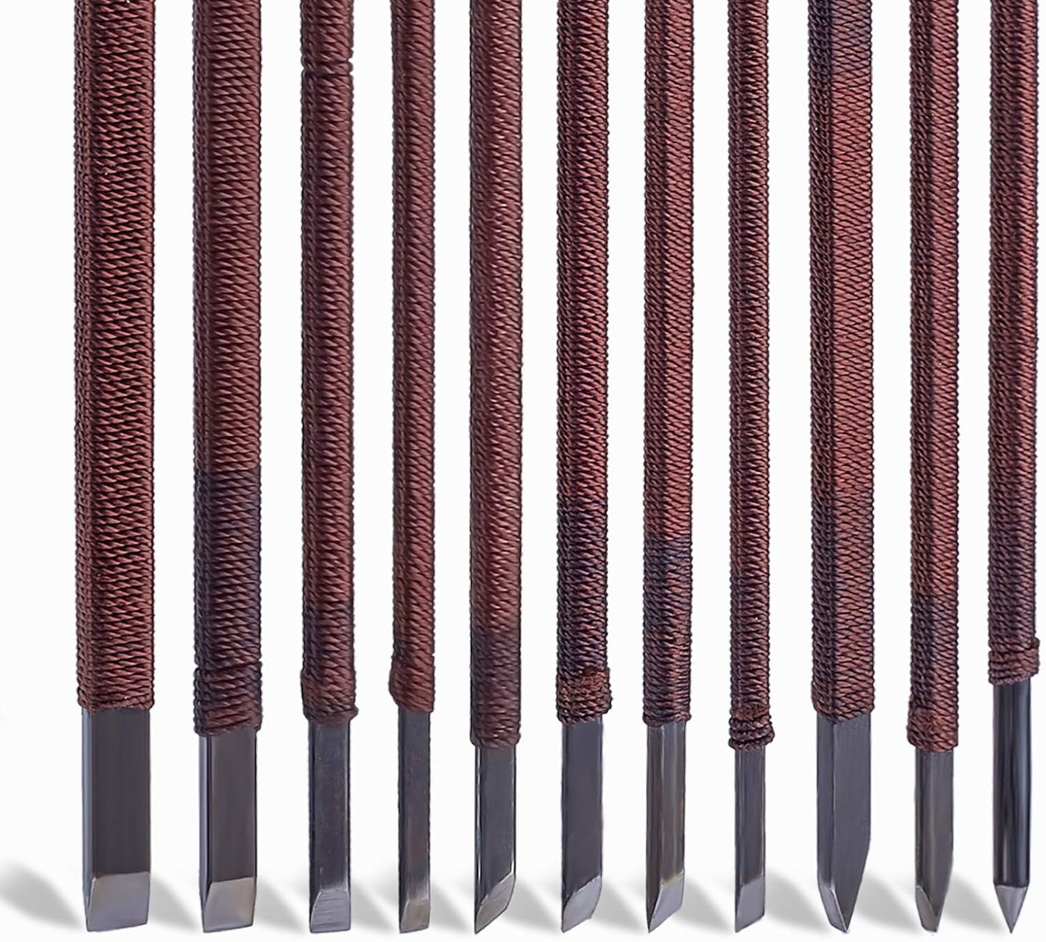 DIY 11pcs Stone Carving Tool Chisels Tungsten Steel Stone Wood Carving ...