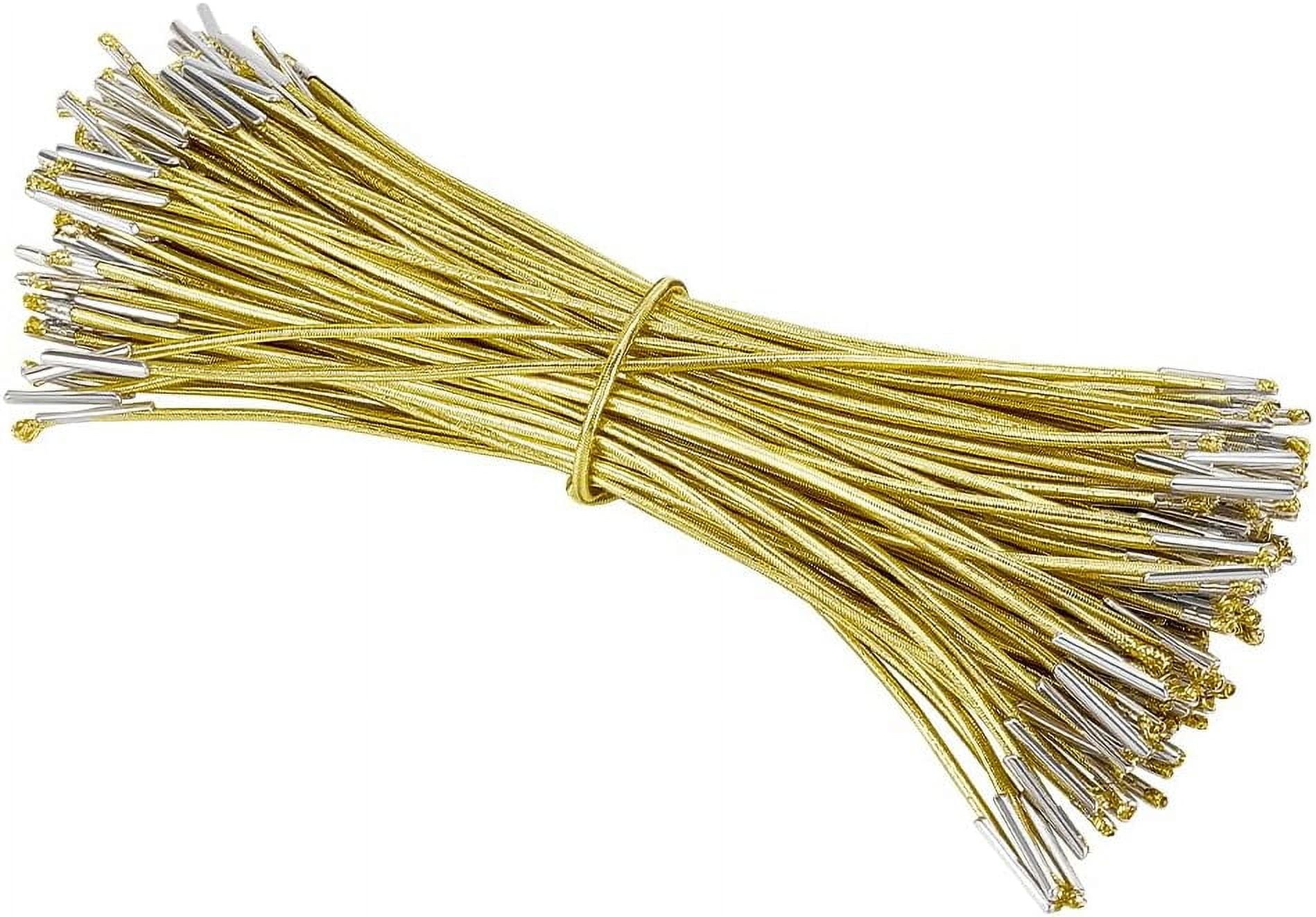 DIY 120Pcs Elastic Barbed Cord Polyester Stretch Loop Band with Metal ...