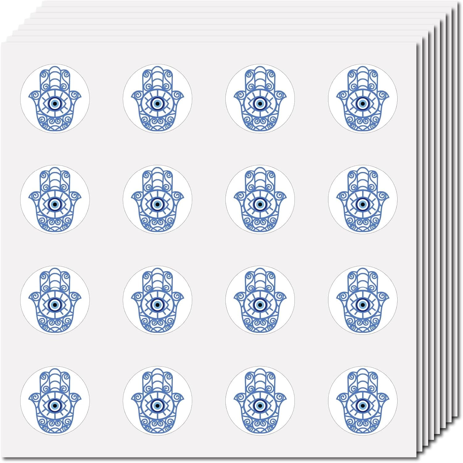 DIY 128 Pcs Hamsa Hand Stickers Lucky Sticker Vinyl Waterproof Self ...