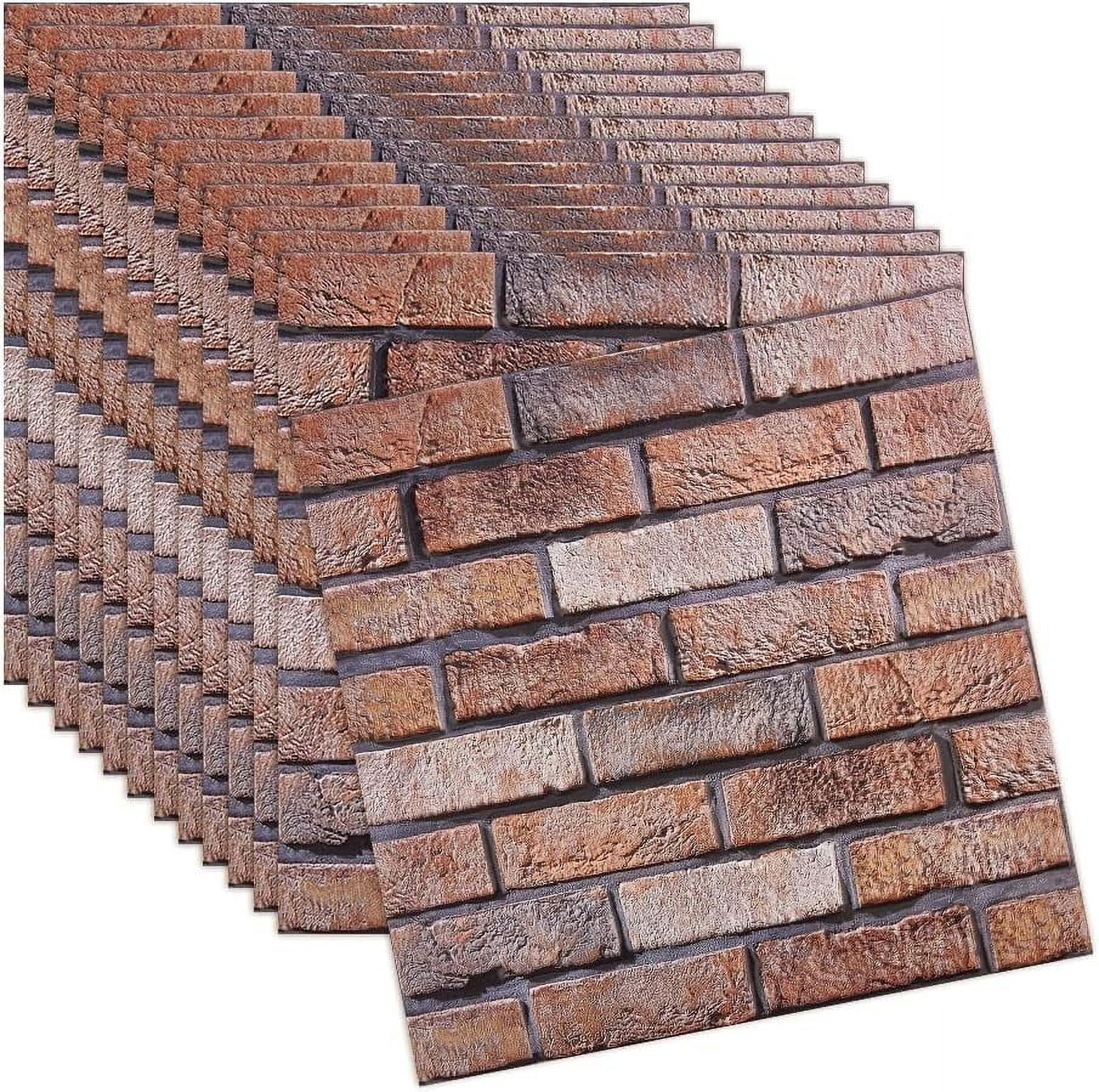 DIY 12Pcs 3D Wall Panels Peel and Stick 11.77x11.37x1Inch Textured Faux ...