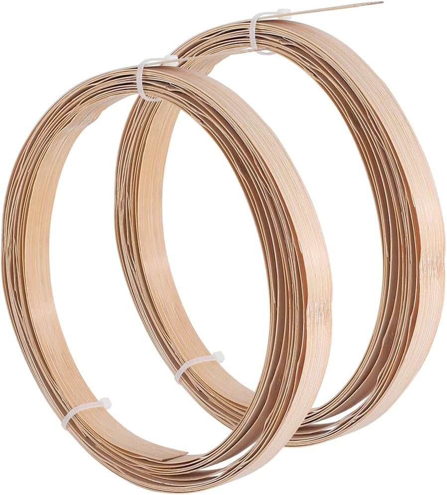 DIY 13 Yards Bamboo Strips for Weaving 15x1.5mm/0.59x0.06 Natural Solid ...