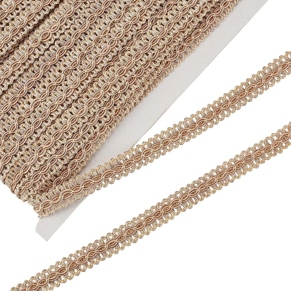 13 Yards Basic Trim Decorative Gimp Braid 3/8 inch Wide Tan Gimp Braid ...