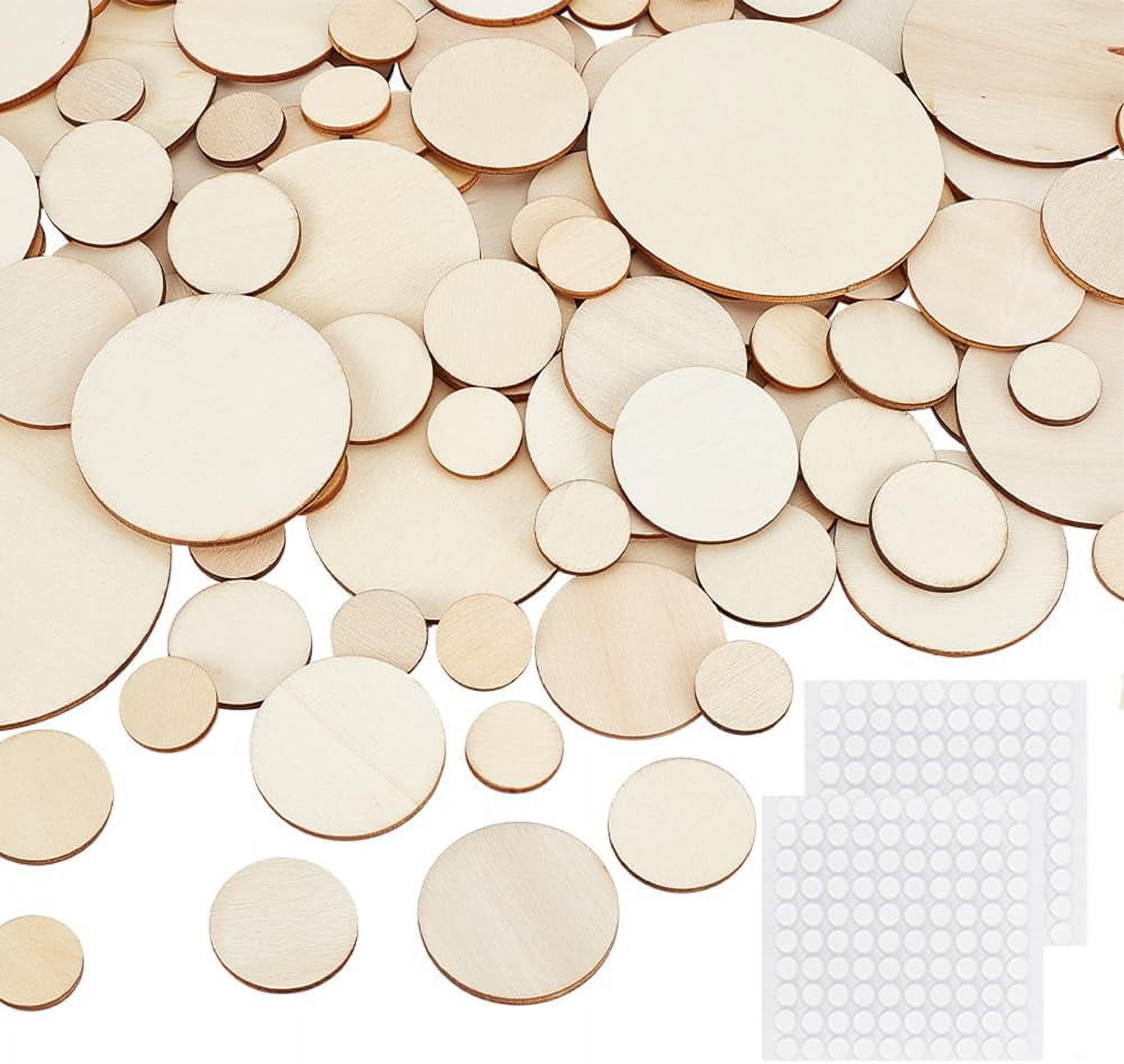 DIY 130Pcs 0.8~3.1Inch Wooden Miniature Base Set 6Size Display Stand ...