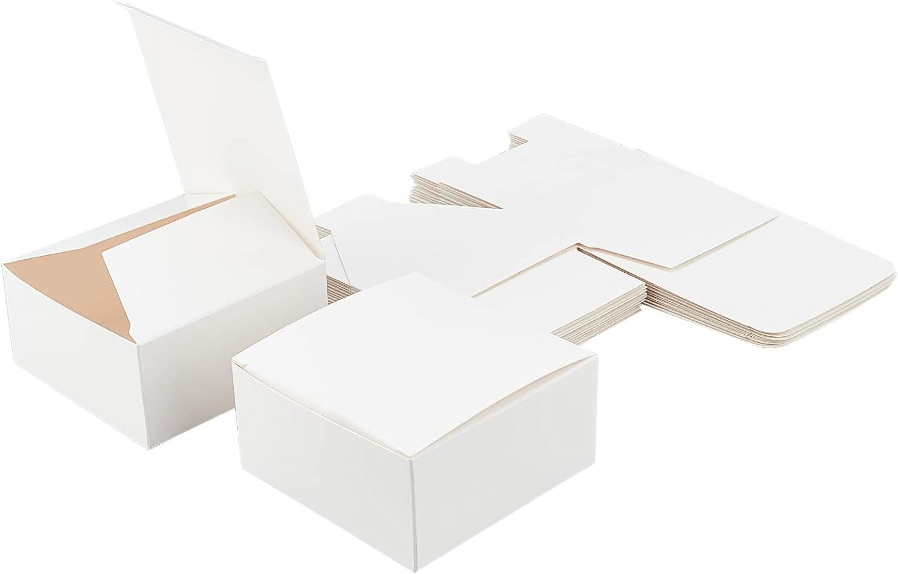 DIY 15 Pcs 4x4x2" Fold Paper Box White Kraft Paper Gift Box Bridesmaids ...
