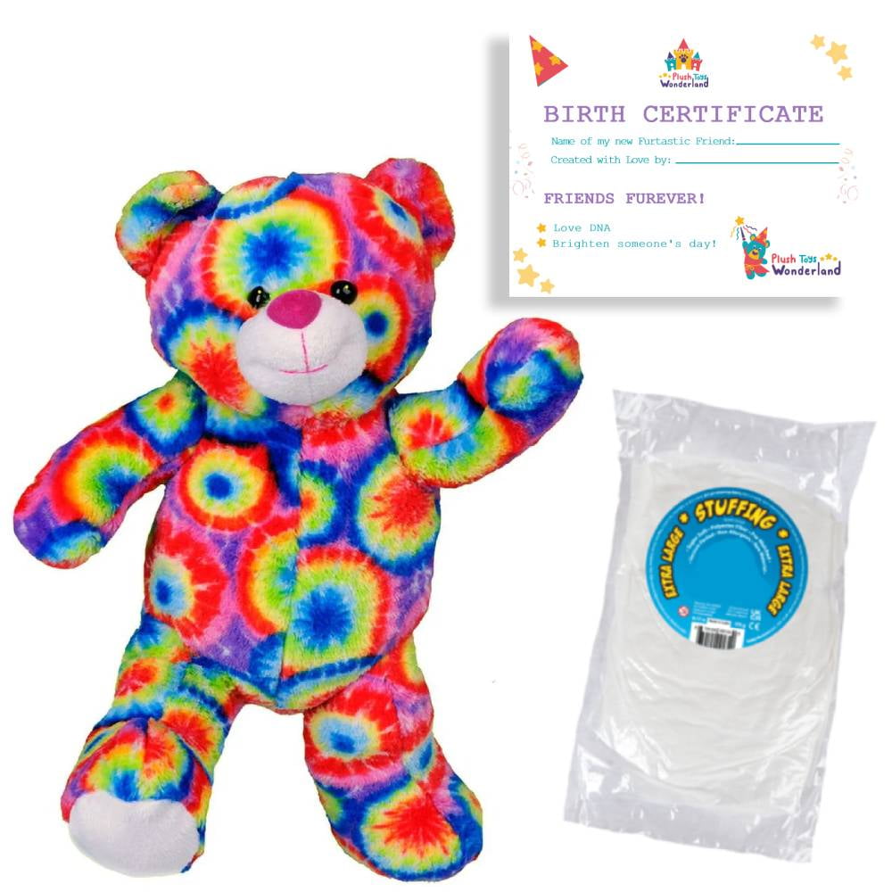 DIY 16" Rainbows The Bear Plush Toy Skin Kit - No-Sew Craft with Hand ...