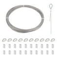 DIY 164FT Stainless Steel Cable 1mm Wire Rope Kit Aircraft Cable Garden ...