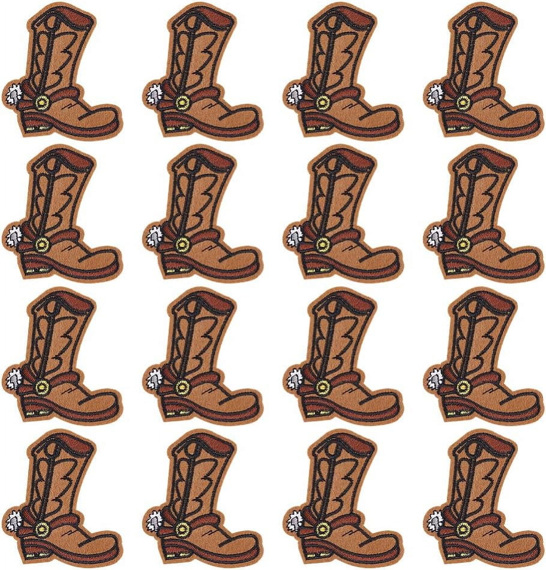 DIY 16PCS Cowboy Boots Iron On Patches 3.2x2.8 inch Computerized ...