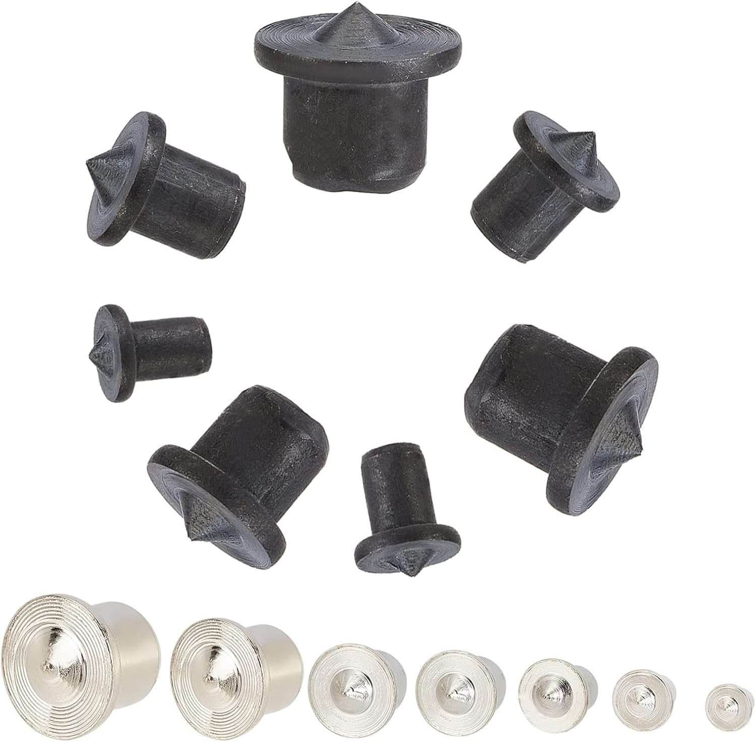 DIY 16Pcs 7 Sizes Dowel Centering Pin Doweling Centers Set Solid Hollow ...