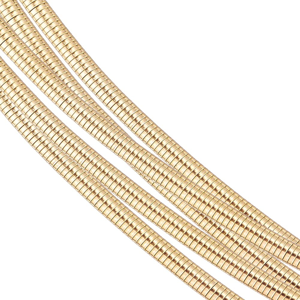 DIY 18 Gauge French Bullion Wire 55.5 Feet Gold Spiral Copper Wire with ...