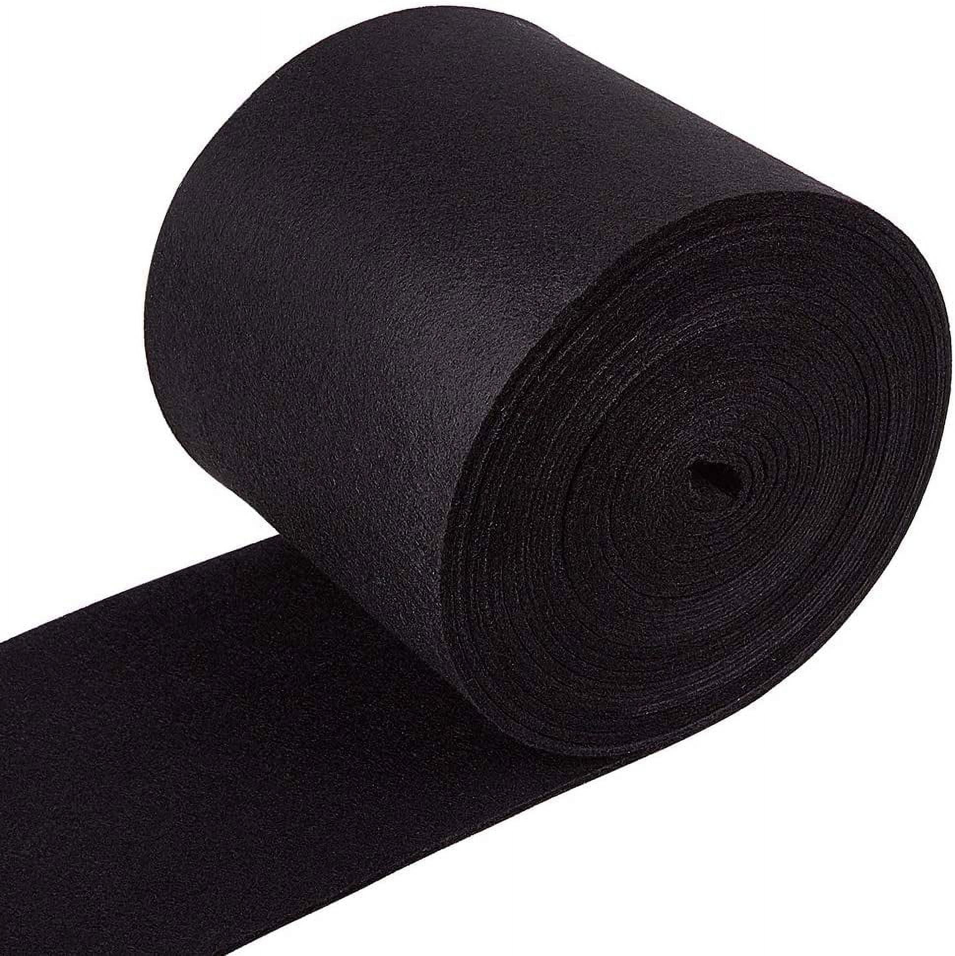 19.7FTx5.5" Felt Fabric Craft Felt Fabric Roll Black Nonwoven Felt Roll ...