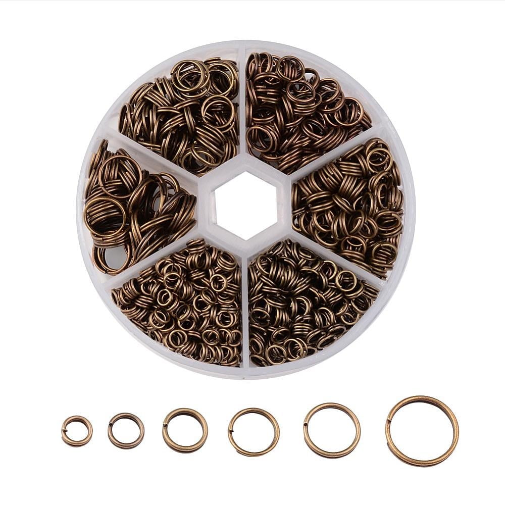 DIY 1Box 1 Box Iron Split Rings Double Loops Jump Rings 4mm/5mm/6mm/7mm ...