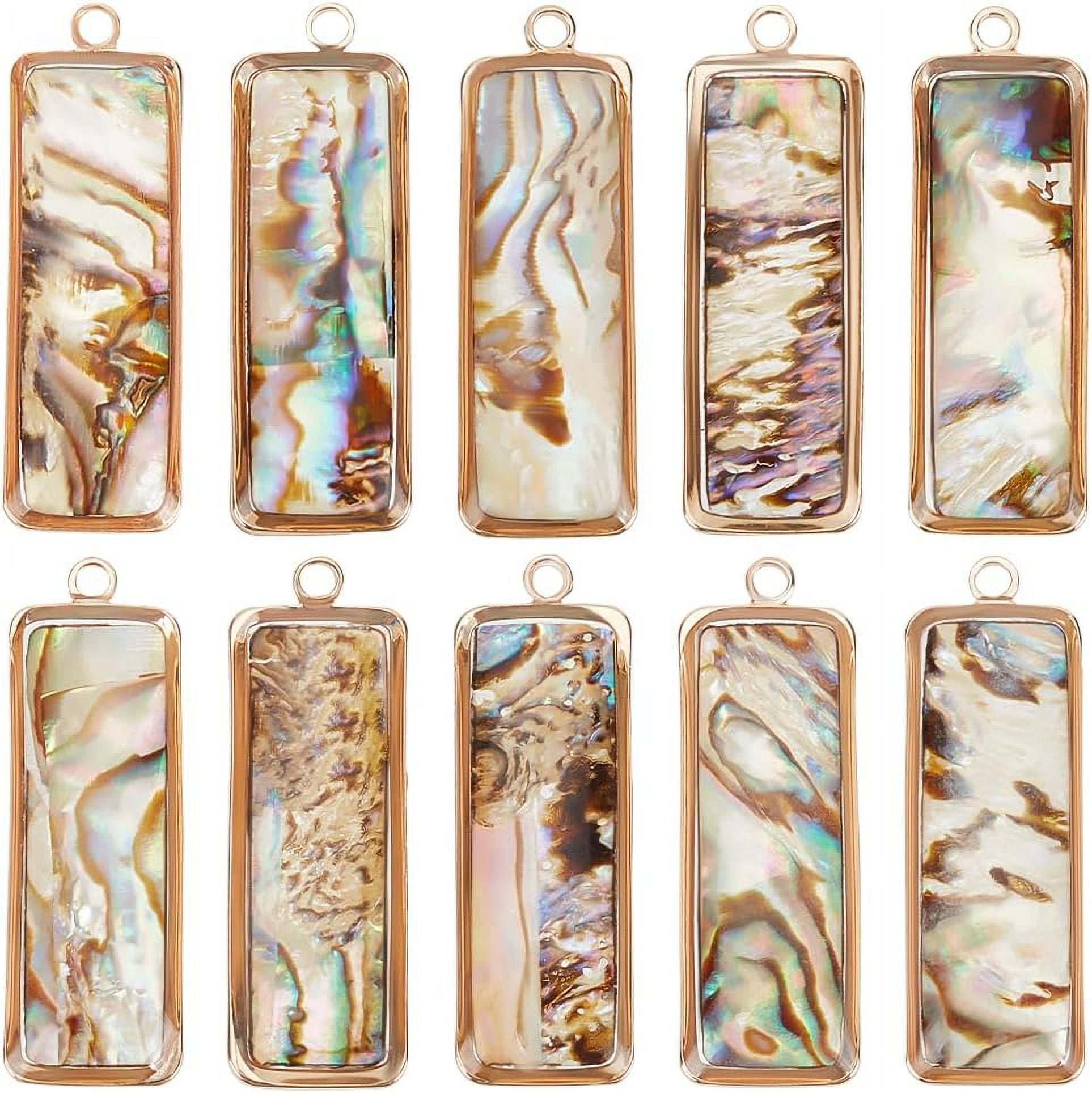 DIY 1Box Abalone Shell Charms Paua Shell Pendant Shell Charms for ...