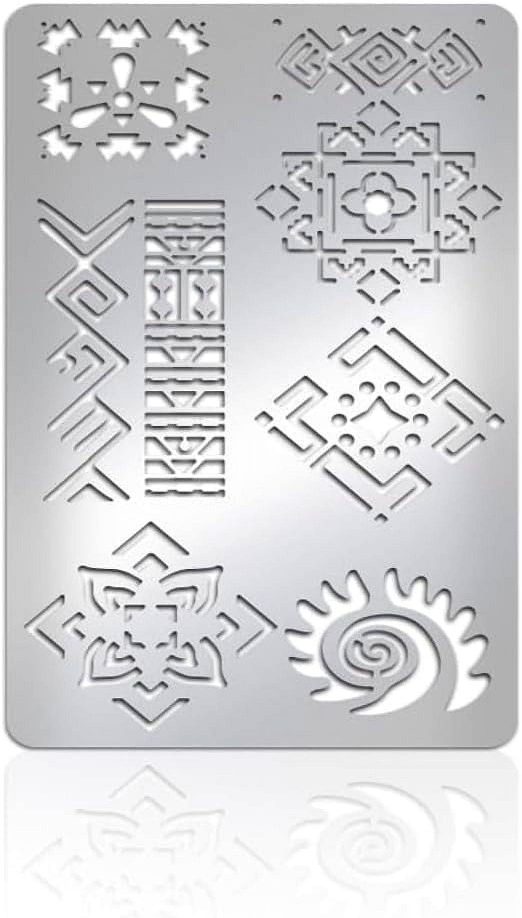 DIY 1Pc Aztec Symbol Metal Stencil Retro Metal Cutting Dies Stencils ...