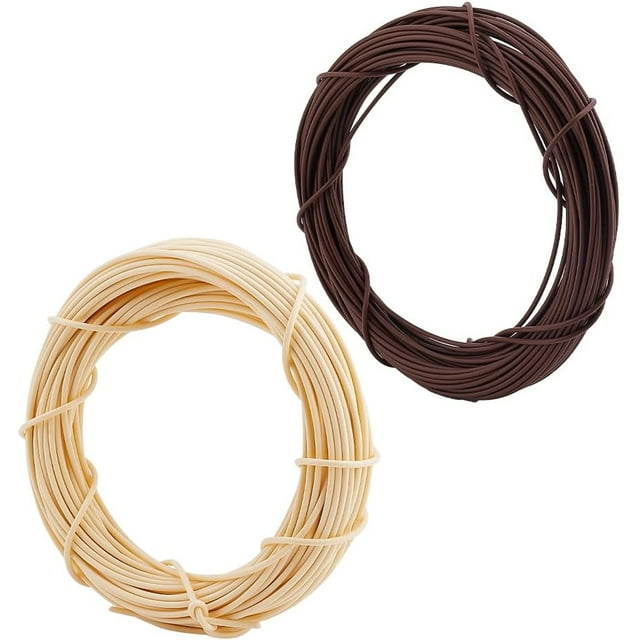 DIY 2 Bundles Basket Weaving Synthetic Rattan 140g 1/10 Inch Round Reed ...