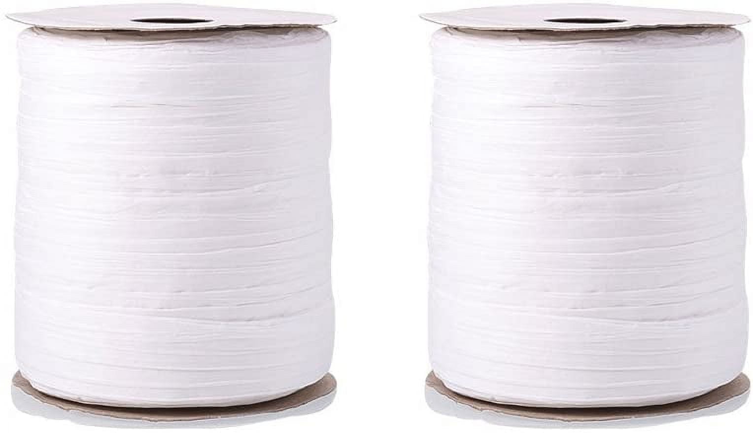 DIY 2 Rolls 91m/roll White Raffia Paper Ribbon Twine Packing String ...