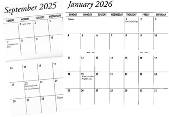 DIY 2 Year 2025 2026 Checkbook Size 6" x 3" Calendar with Cover and ...