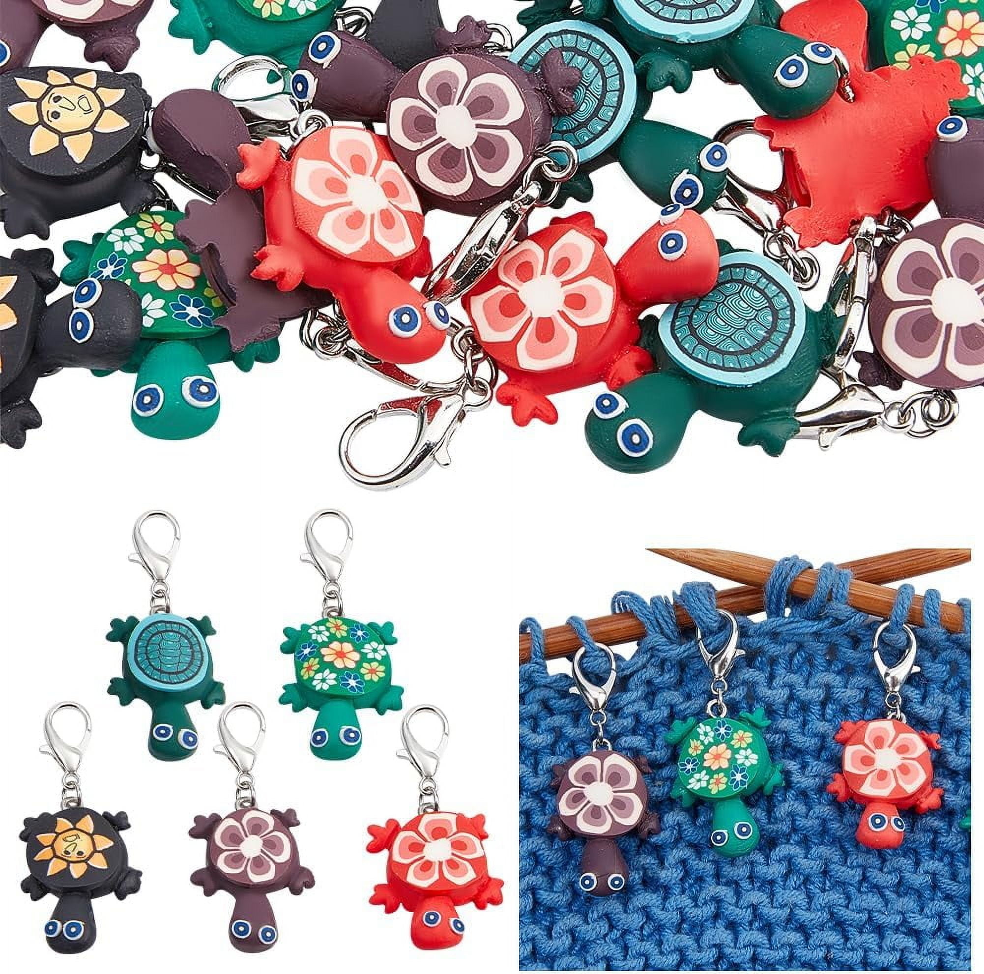 DIY 20 Pcs Turtle Crochet Stitch Marker 5 Styles Handmade Sea Turtle ...